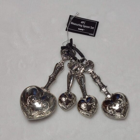 GANZ | Kitchen | Ganz Measuring Spoons Intricate Hearts 4 Piece Set ...